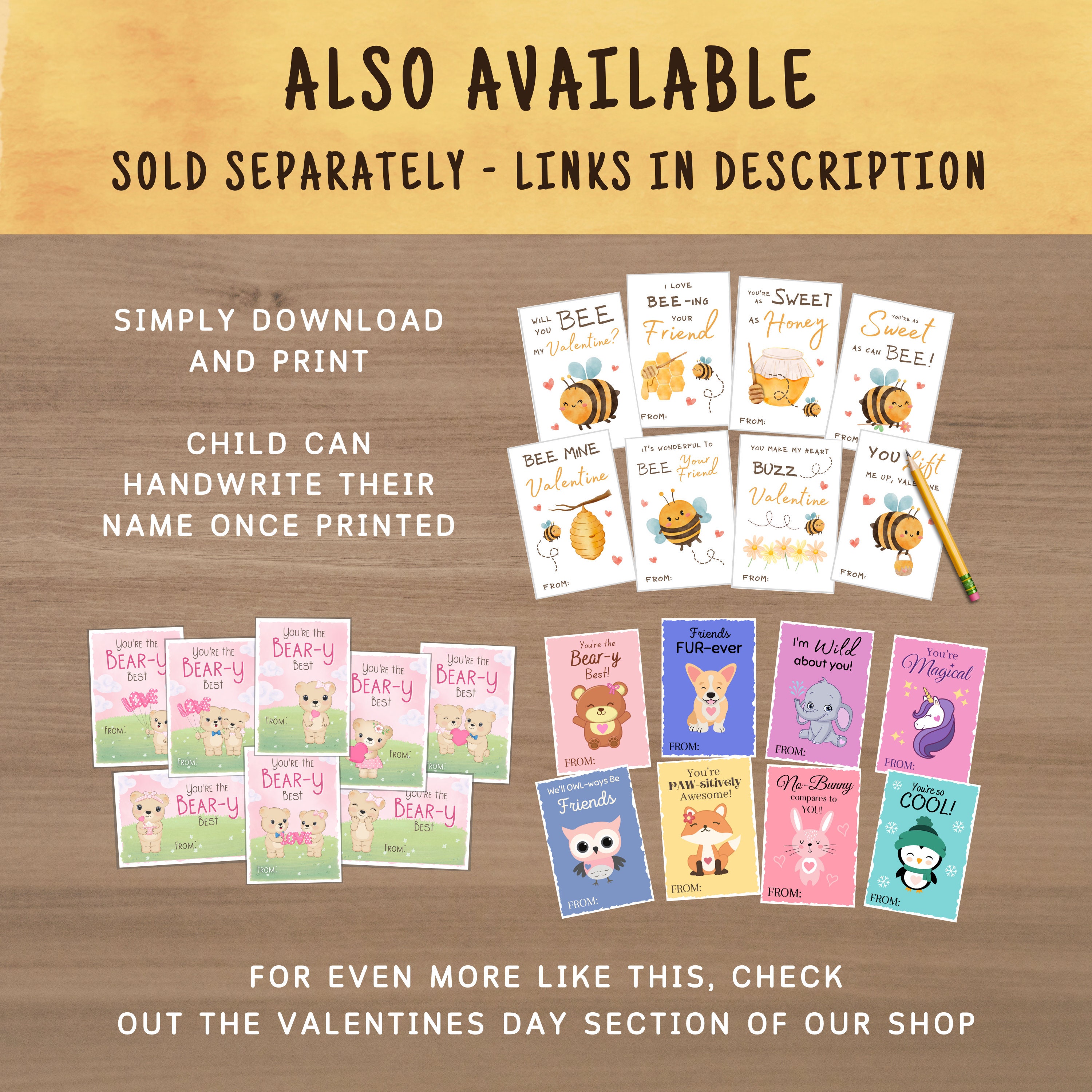 Cute Honey Bee Editable Valentine Cards, Classmate Valentine Exchange ...