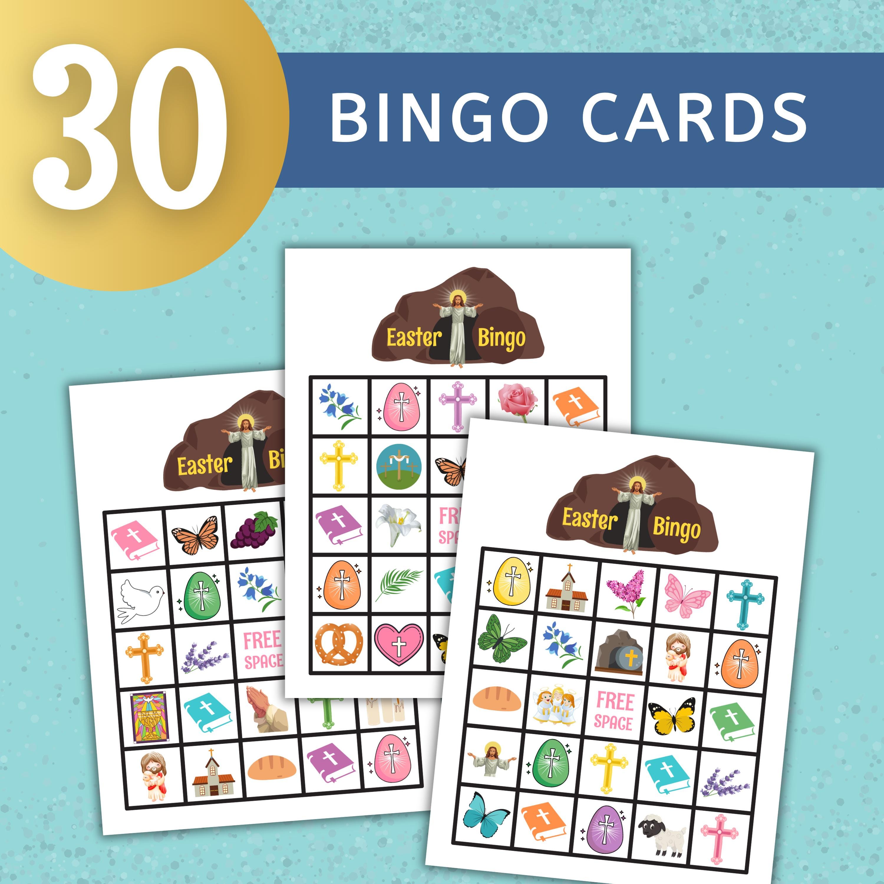 Easter Sunday Bingo Holy Week Printable Catholic Family Bible Game Kids ...