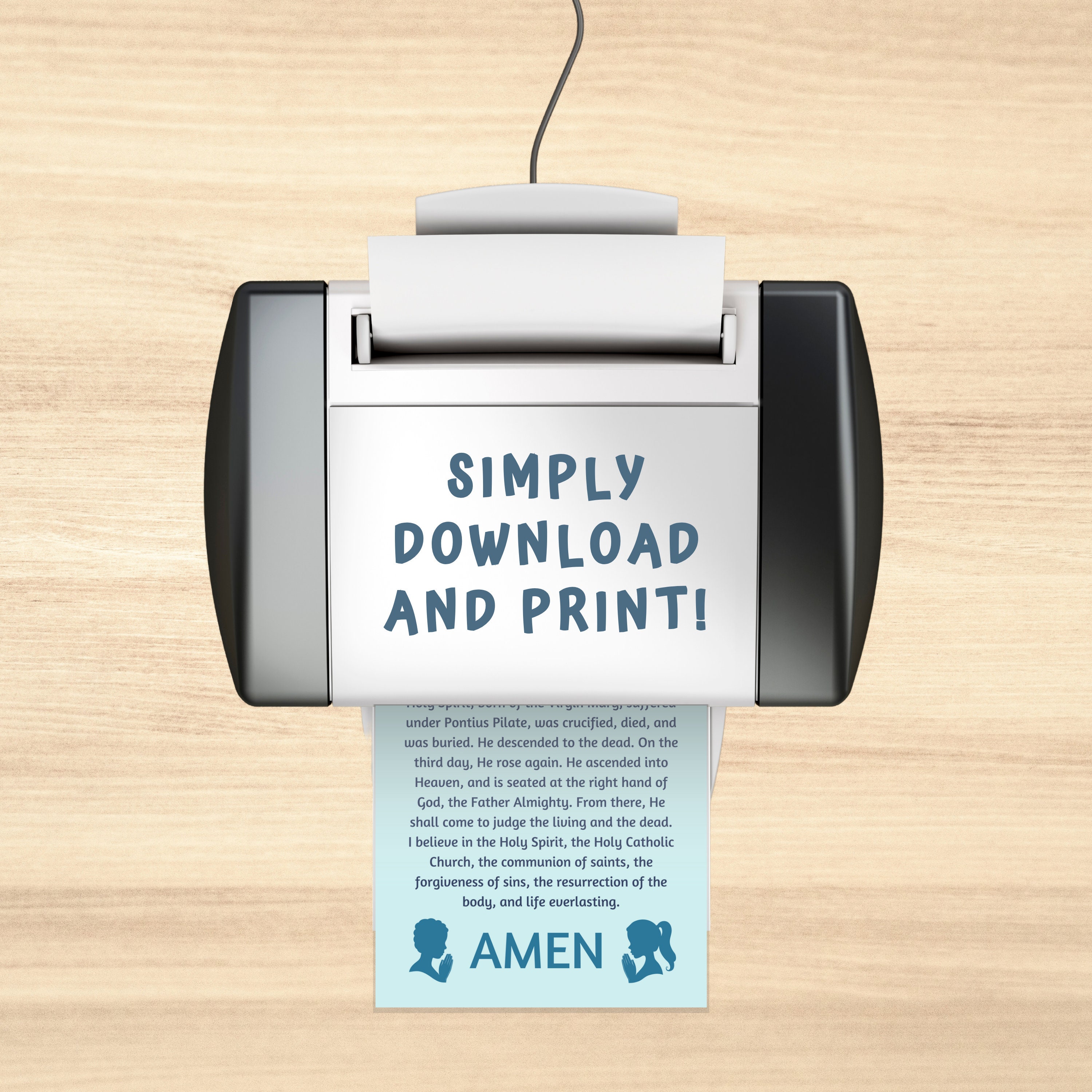 Apostles Creed Printable Prayer Poster for Catholic Kids, Catholic ...