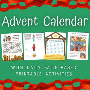 Christian Advent Calendar, Paper Chain Countdown to Christmas With ...