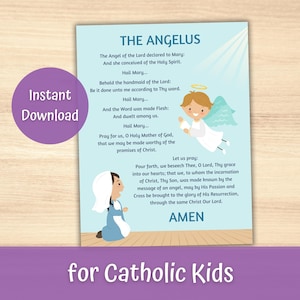 Angelus Prayer for Kids - Etsy