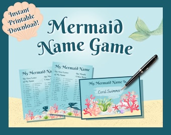 Printable Mermaid Name Tags - Etsy