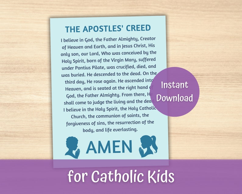 Apostles Creed Catholic Classroom Posters, Catholic School, Catholic ...