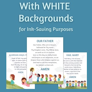 Our Father Prayer Print for Kids Religious the Lord's - Etsy