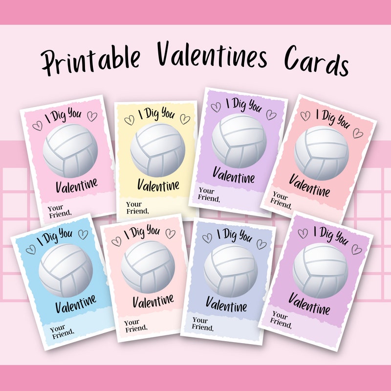 Volleyball Valentine - Etsy