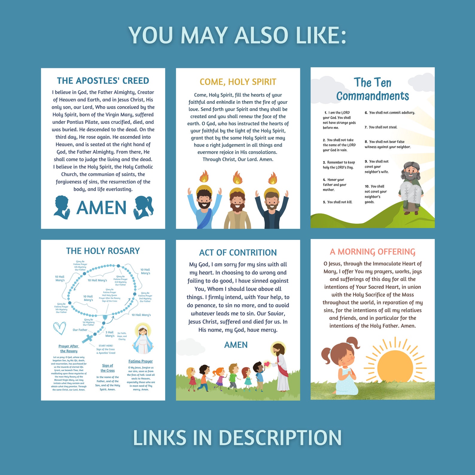 Nicene Creed Prayer Poster for Catholic Kids, Traditional Catholic ...