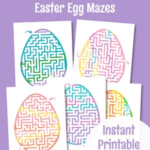 Easter Egg Mazes for Kids / Easter Activities and Games for Kids / Set ...