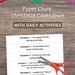 Christian Advent Calendar Activities for Kids With Paper Chain ...