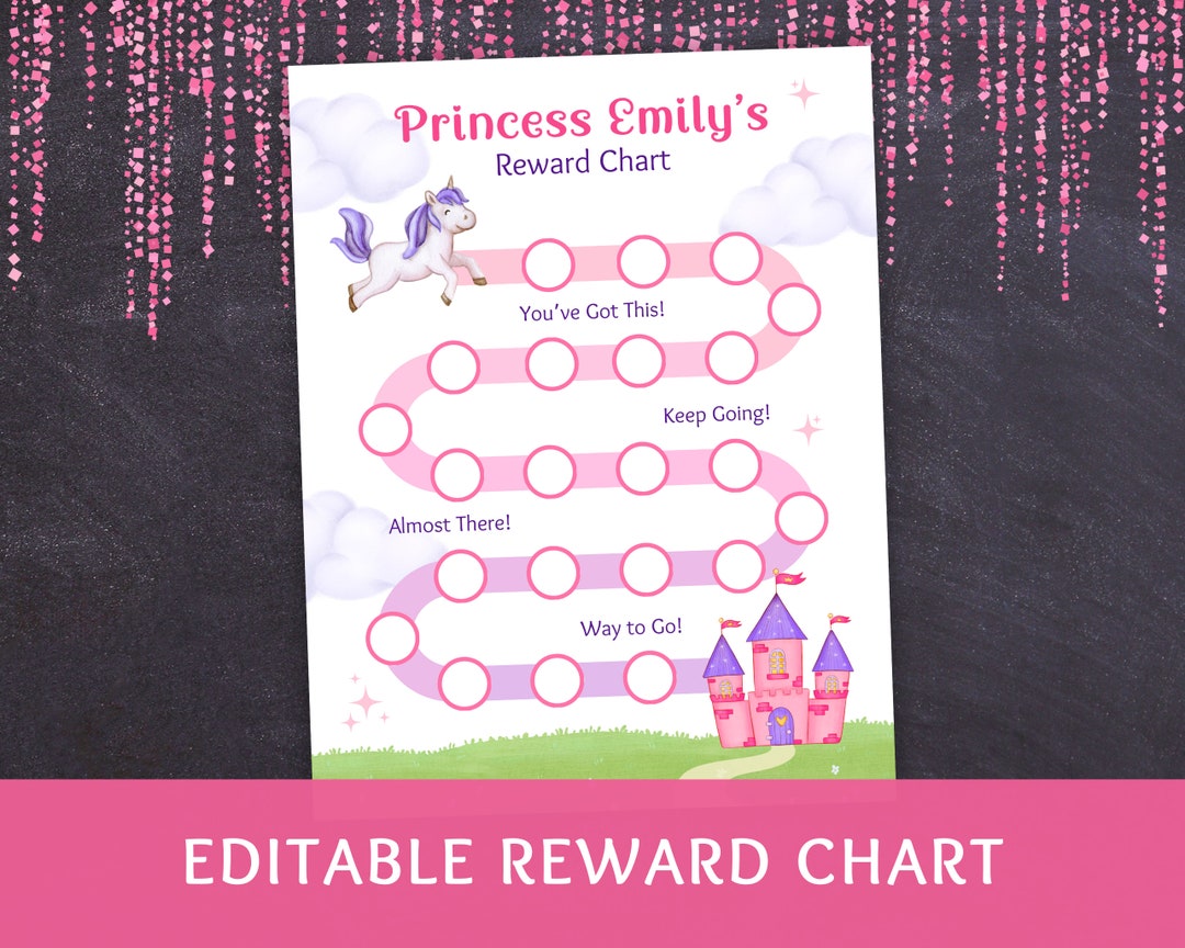 Princess Unicorn Reward Chart Student Behavior Classroom Reward System ...
