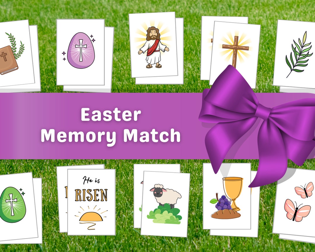 Holy Week Printable Montessori Toddler Memory Matching Game Easter ...