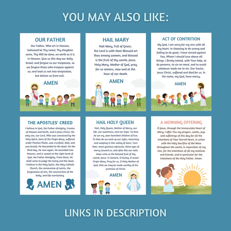 Catholic Rosary Prayer Guide With Mysteries of the Rosary Printable for ...