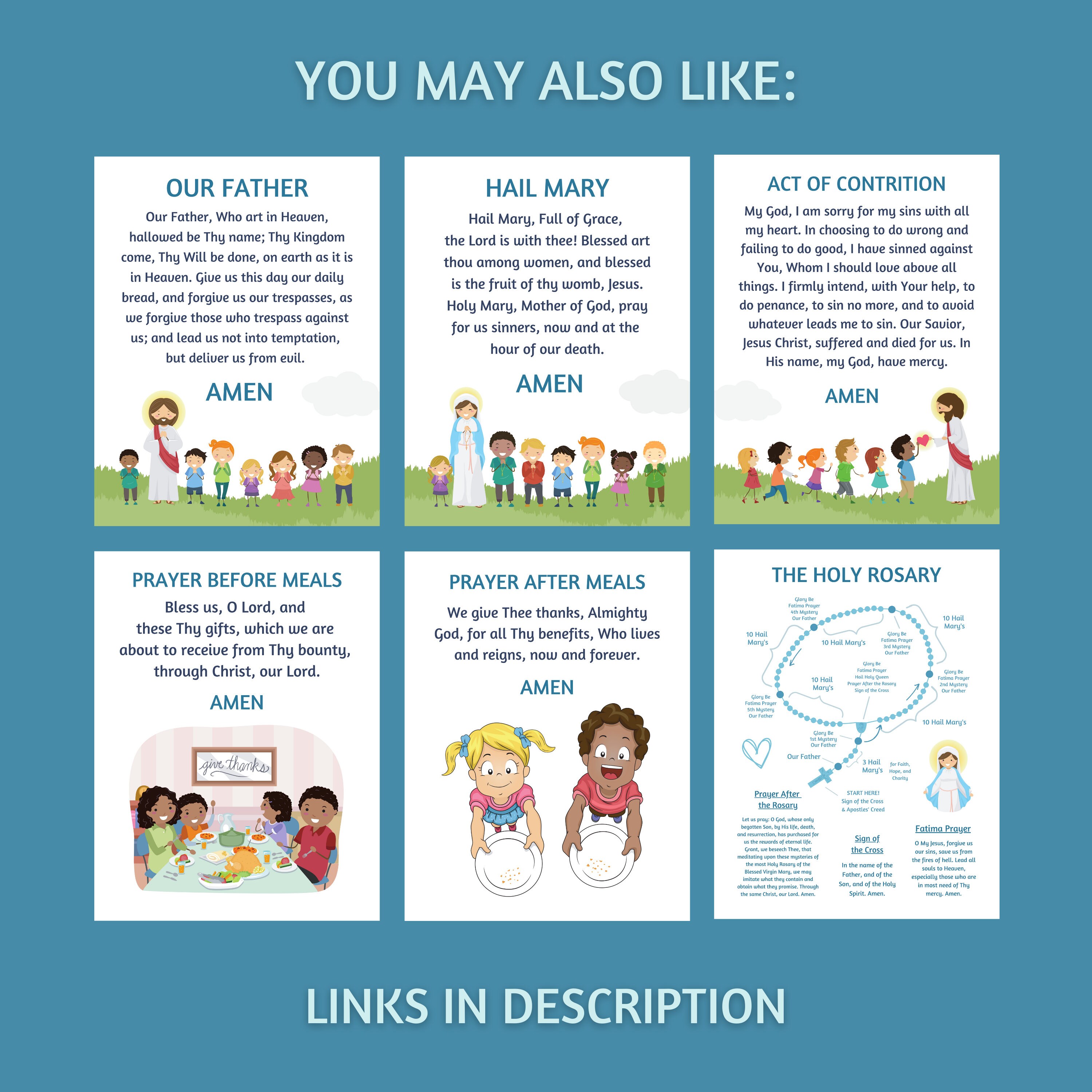 Glory Be Prayer Poster for Kids, Doxology Print, Catholic Education ...