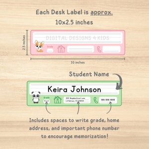 Classroom Desk Name Plates, School Name Plates, Desk Plates for ...