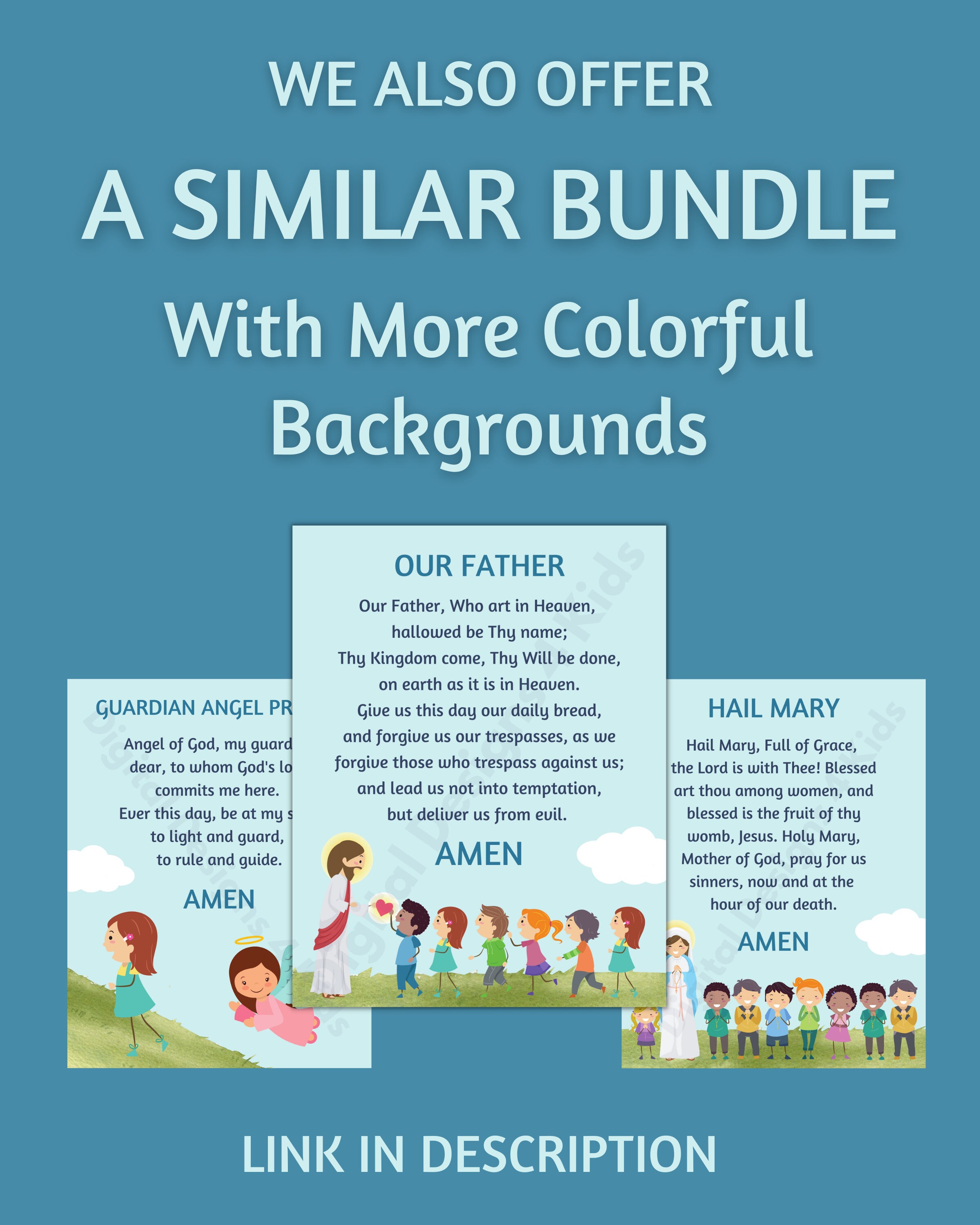 Our Father Prayer Printable for Kids Religious the Lord's - Etsy Australia