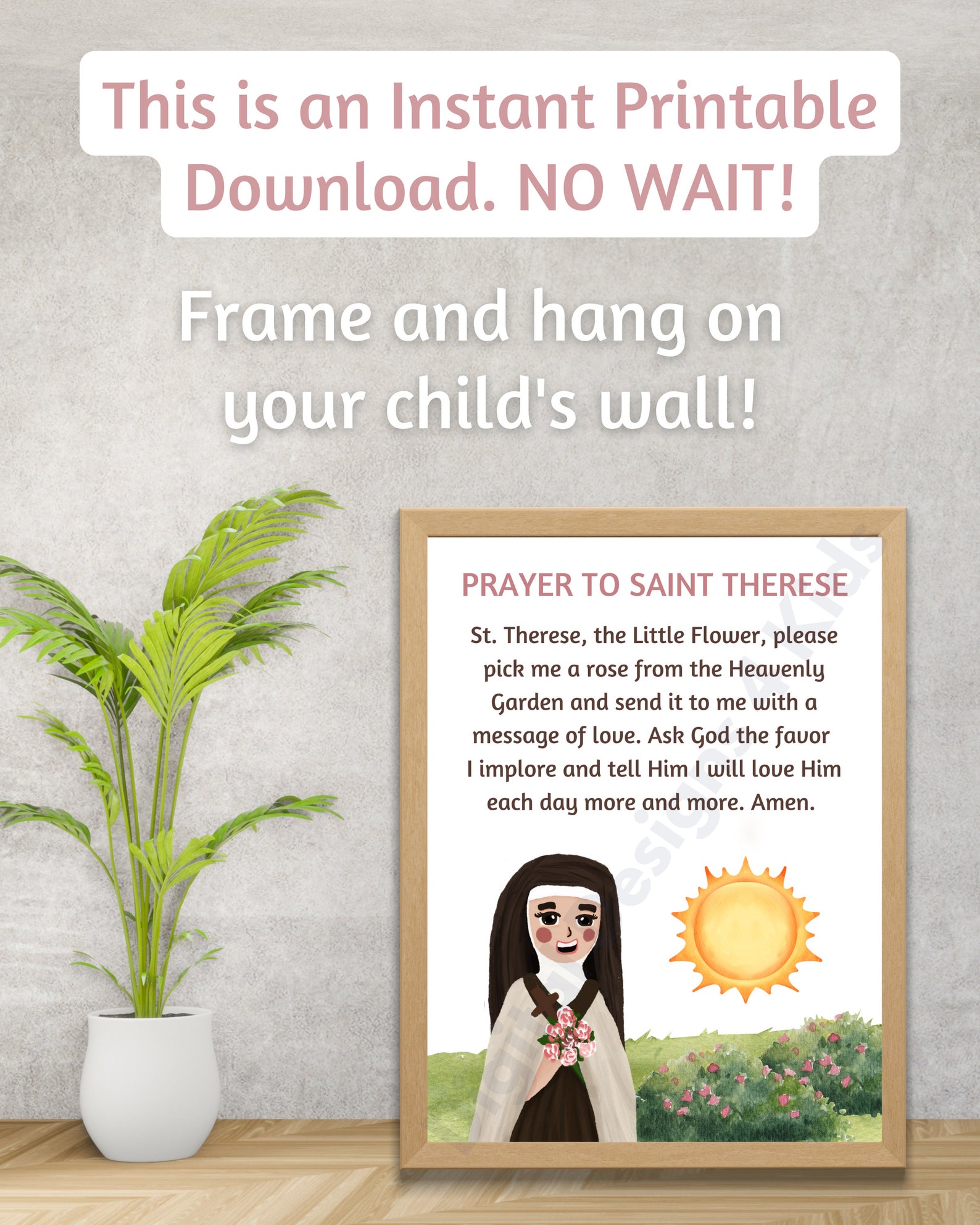 Prayer to St. Therese the Little Flower Printable for Kids, Saint ...