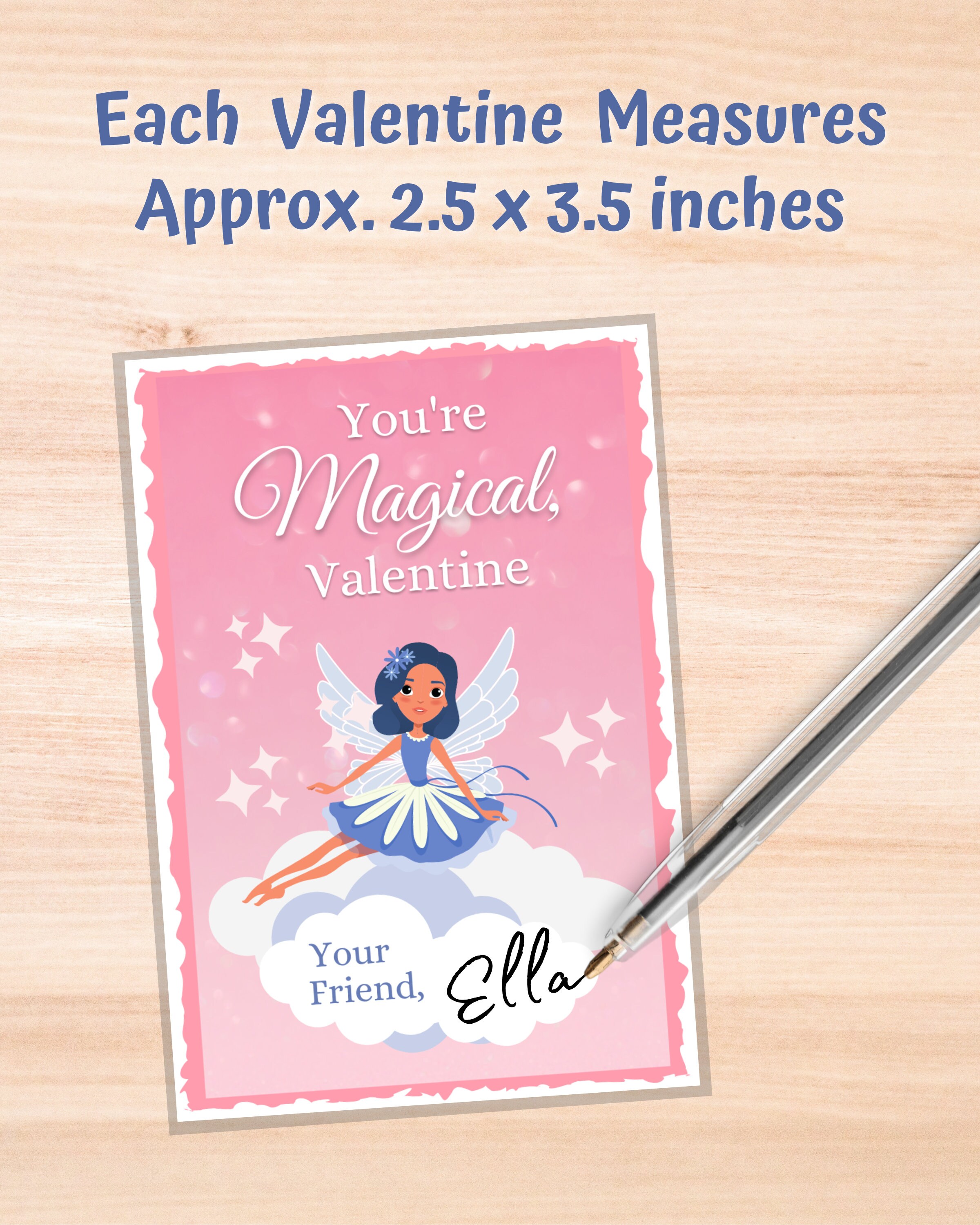 Fairy Printable Valentines Day Cards for Kids Cute Fairy Tale - Etsy