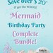 Mermaid Party Favor Tags, Gift Tags for Mermaid Party, Thank You Tags ...