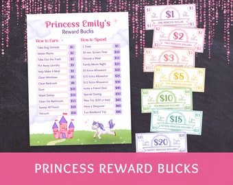 Editable Kids Reward Bucks PRINTABLE Reward Chart for Kids Reward ...