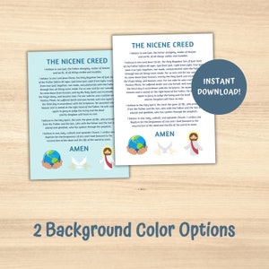 Nicene Creed Prayer Poster for Catholic Kids, Traditional Catholic ...