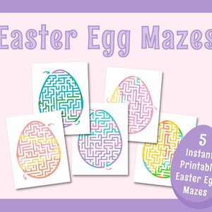 Easter Egg Mazes for Kids / Easter Activities and Games for Kids / Set ...