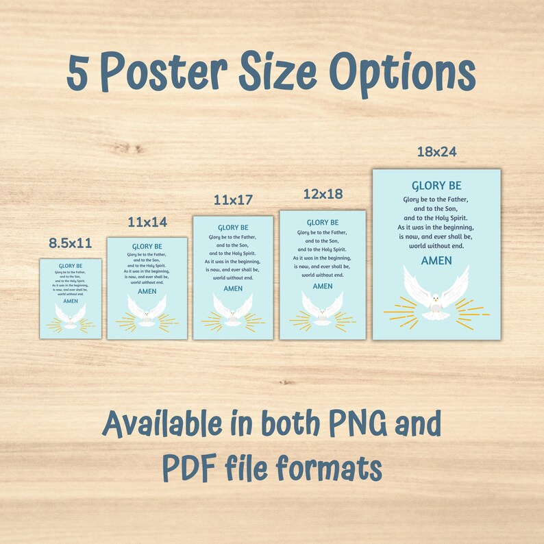 Glory Be Prayer Poster for Kids, Doxology Print, Catholic Education ...