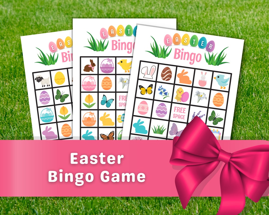 Kids Easter Bingo Easter Bunny Game, Easter Basket Stuffers for Teens ...