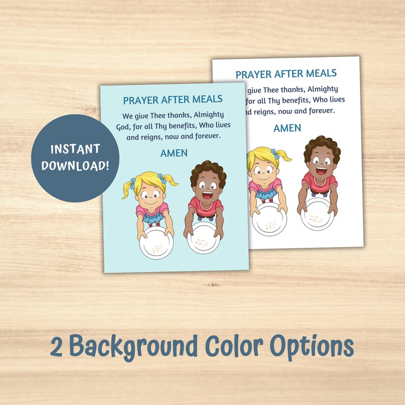 Catholic Kitchen Prayer After Meals, Meal Prayers Catholic Posters ...