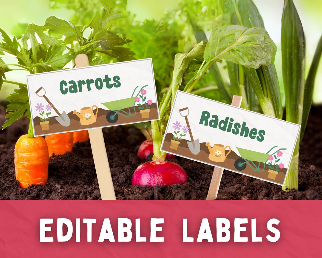 Custom Garden Labels Printable Gardening Signs Raised Garden Bed ...