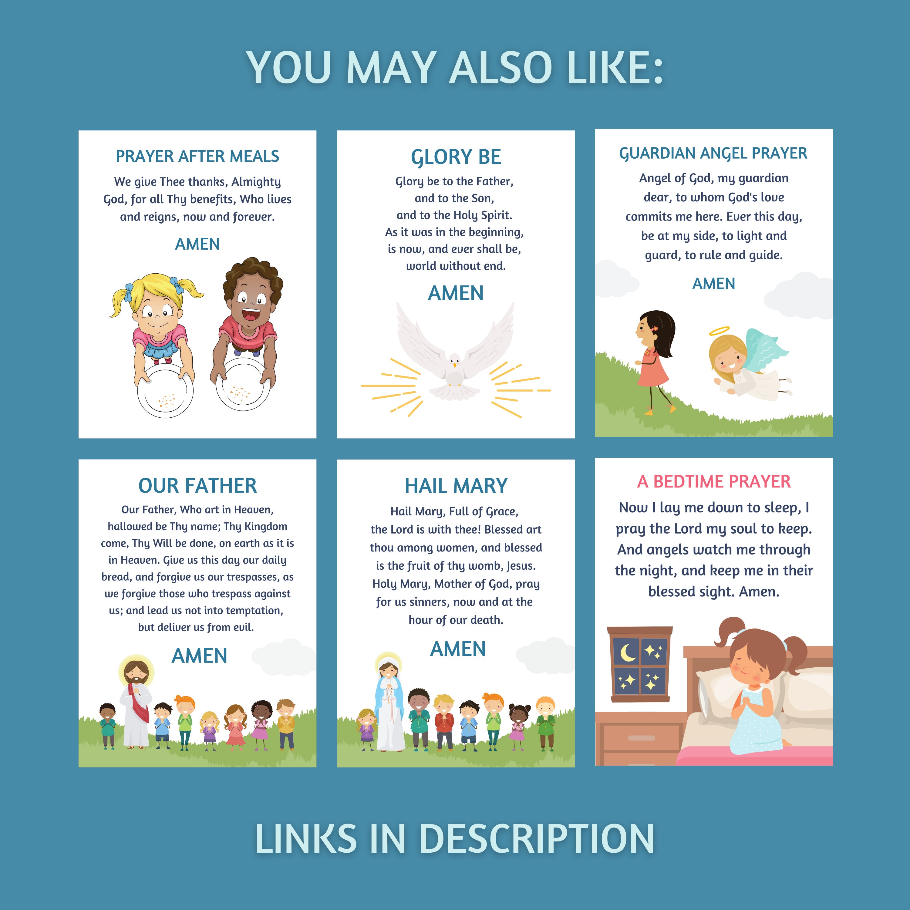 Traditional Catholic Bless Us O Lord Meal Prayers, Catholic Kids Grace ...