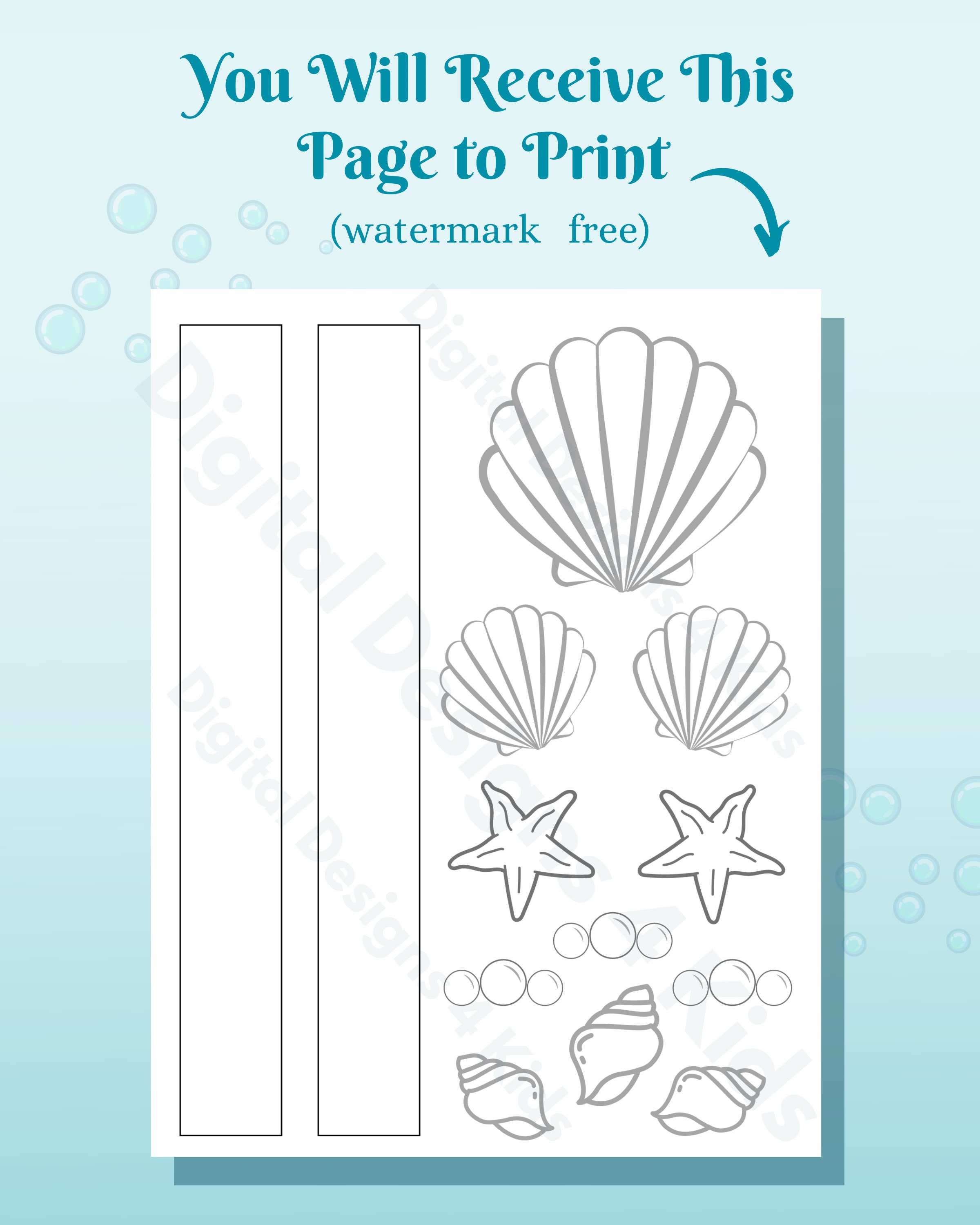 Mermaid Paper Crown Printable DIY Activity for Kids - Etsy