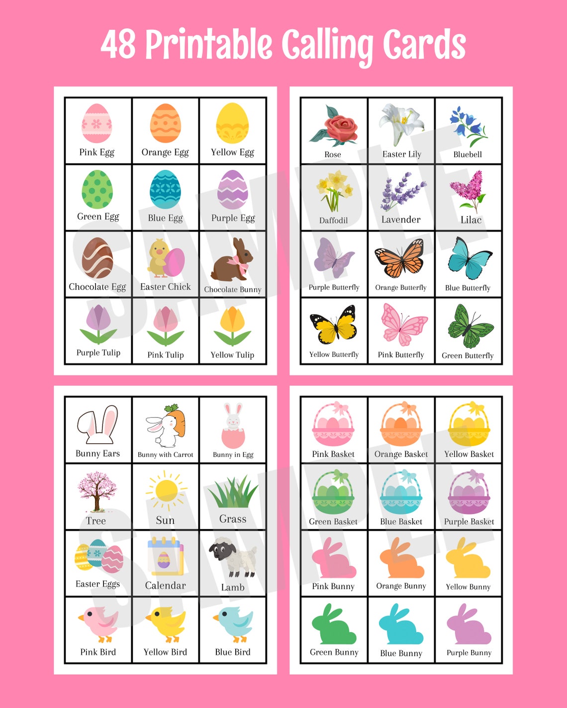Easter Bingo / Kids Party Game / Instant Download Game / Fun for All ...