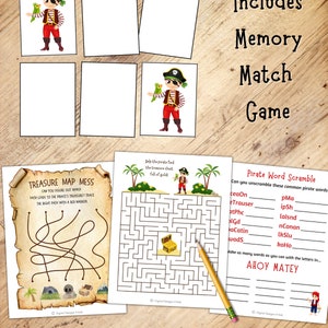 Pirate Themed Activities for Kids, Printable Coloring Pages, Word ...
