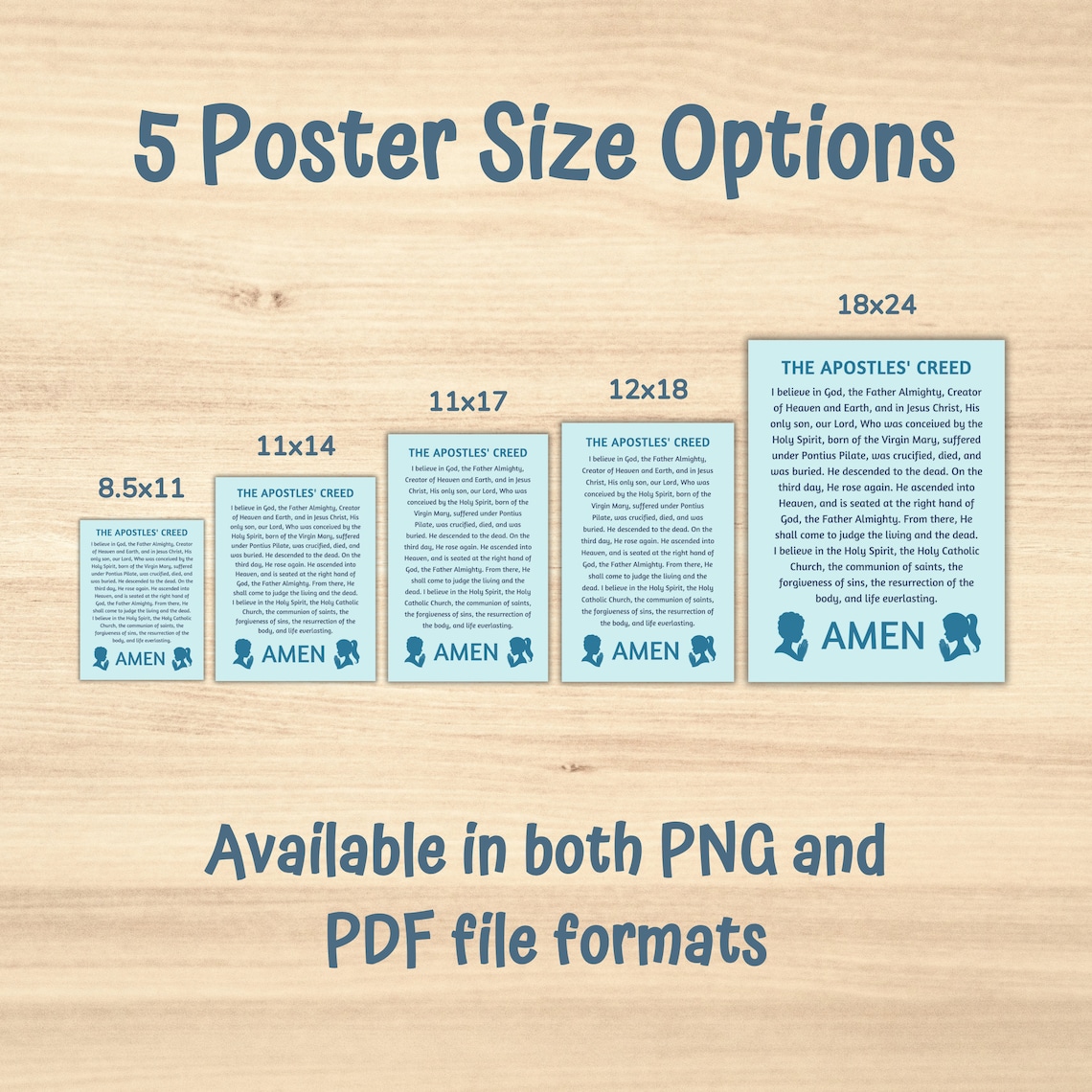 Apostles Creed Printable Prayer Poster for Catholic Kids, Catholic ...