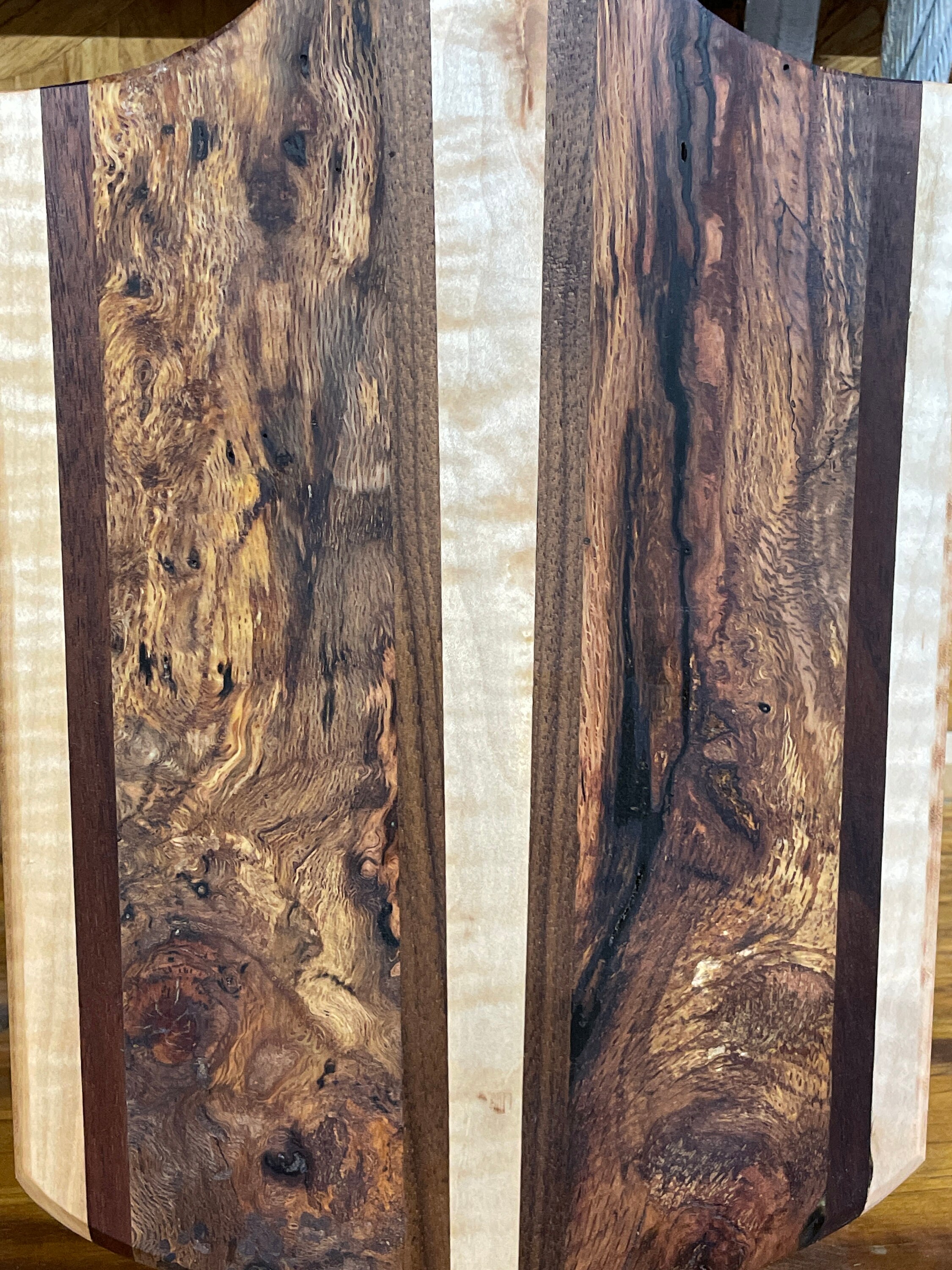 Incredible Curly Maple / Oak Burl Cutting Board - Etsy
