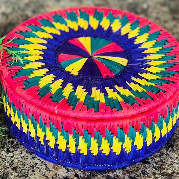 Jute Basket With Lid - Etsy