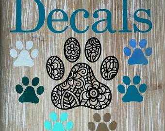 Paw Print Window Decals - Etsy