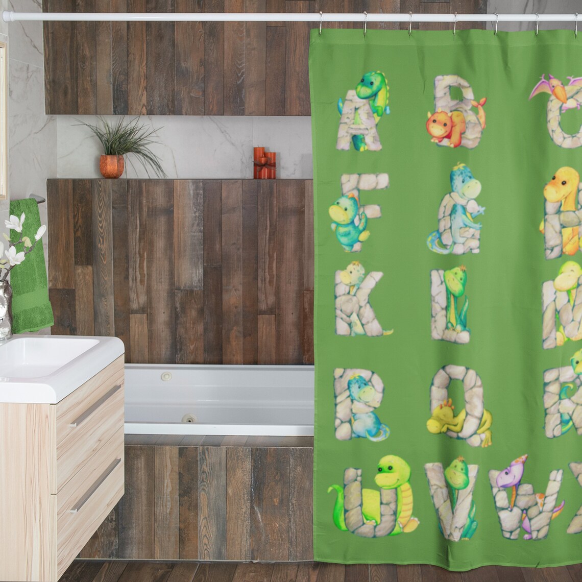 Interactive ABC Bathroom Decor, Dino Lovers, Adorable Kids Room Decor ...