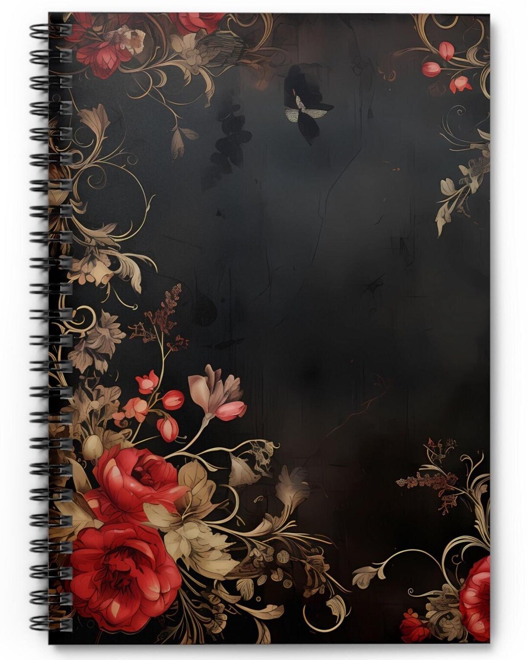Red Roses Notebook | Goth Notebook | Dark Roses | Mystical Notebook ...