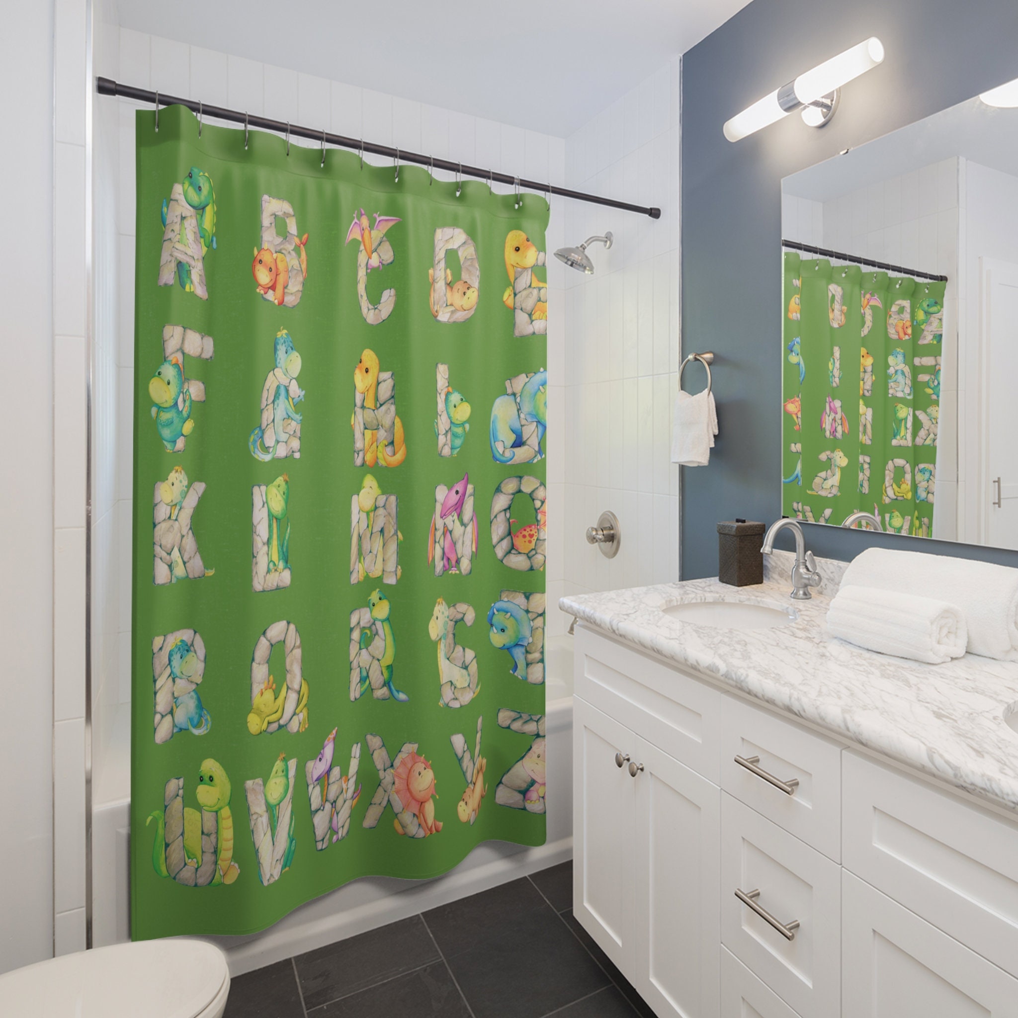 Interactive ABC Bathroom Decor, Dino Lovers, Adorable Kids Room Decor ...