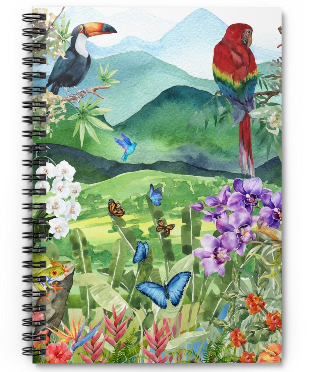 Watercolor Tropical Notebook | Summer Travel | Gift for Wedding | South ...