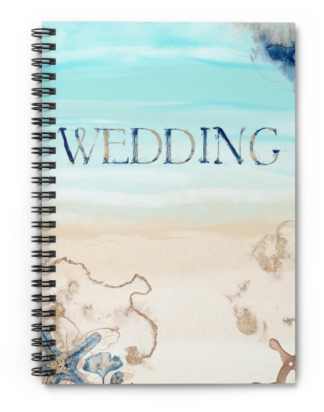 Nautical Wedding Notebook, Beach Journal Notebook, Beach Wedding ...