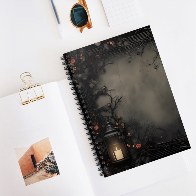 Goth Notebook | Goth Journal | Dark Roses | Mystical Notebook | Gothic ...