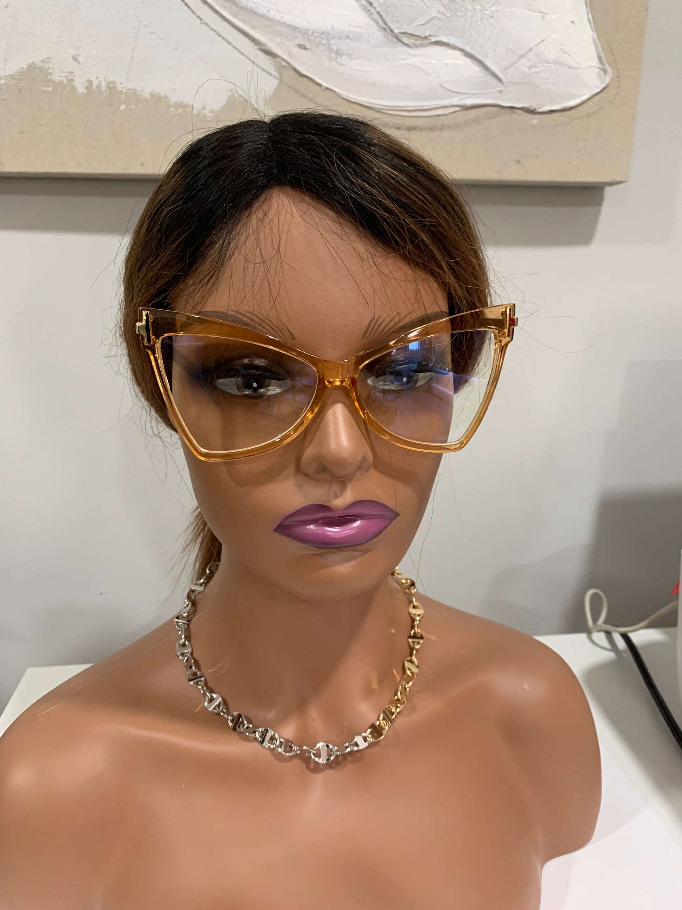 Oversized Cat Eye Optical Glasses Frame, Anti Blue Light Glasses Frame ...