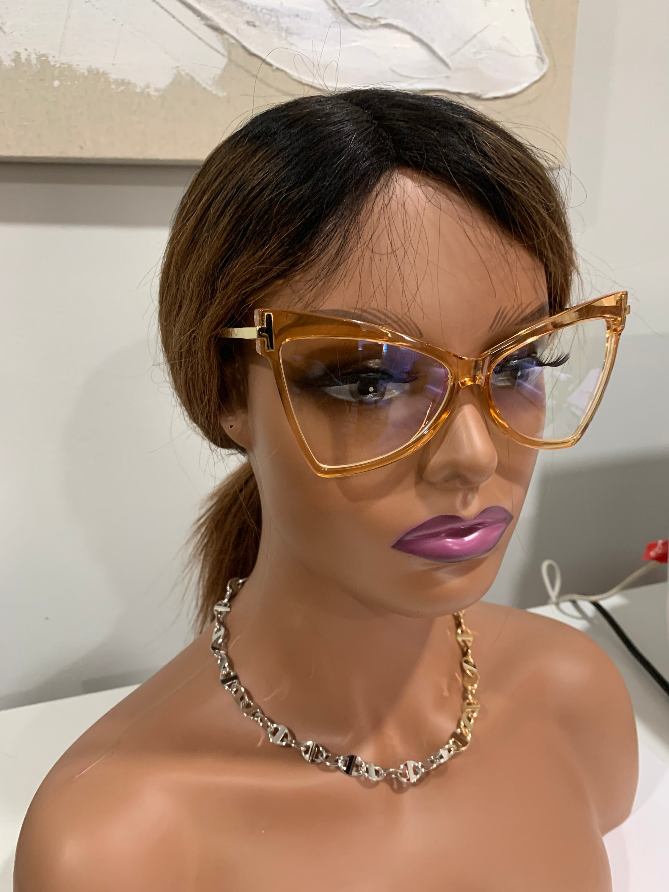 Oversized Cat Eye Optical Glasses Frame Anti Blue Light - Etsy