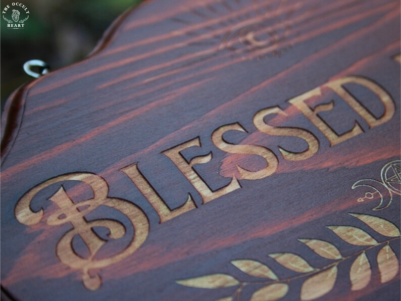 Magical Decorative Door Sign "blessed Home" Made of Pine Wood for ...