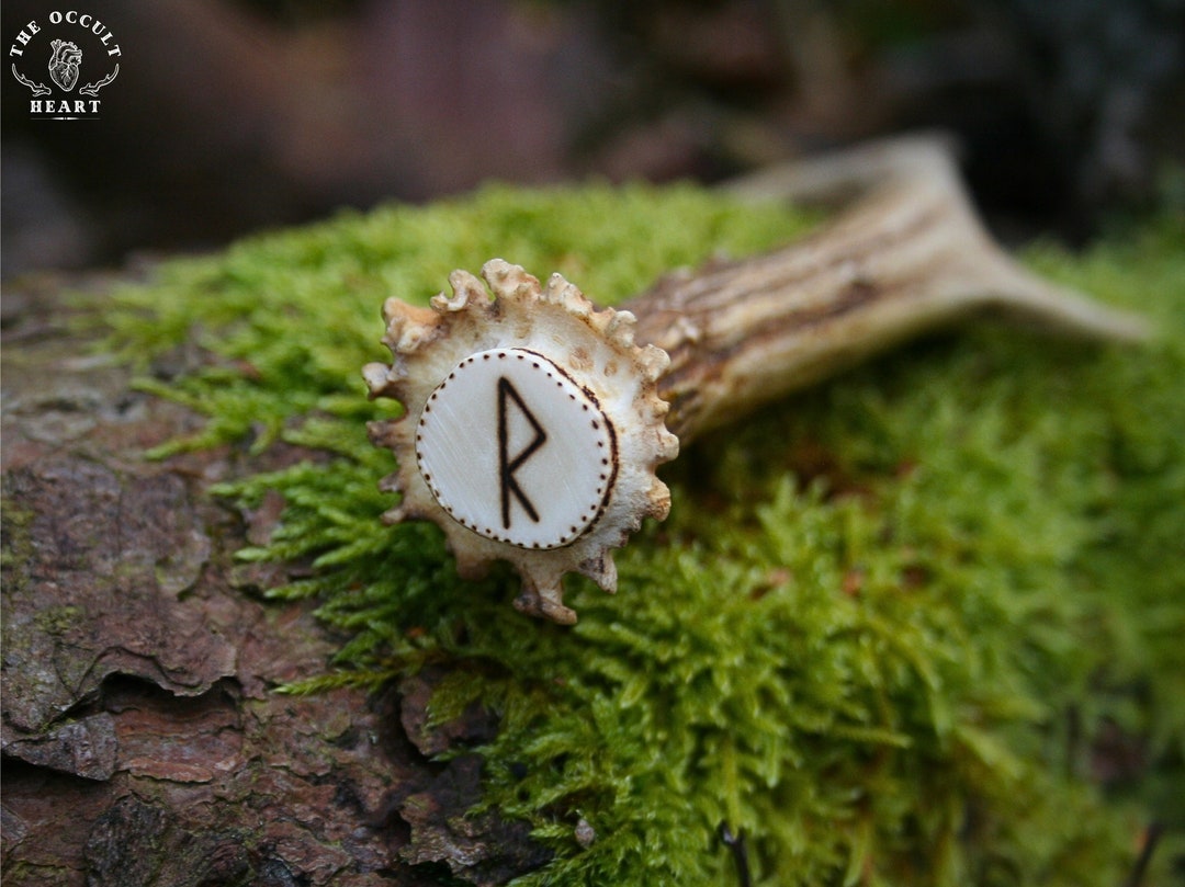 Real Deer Antler Raidho Rune Pyrography - Etsy