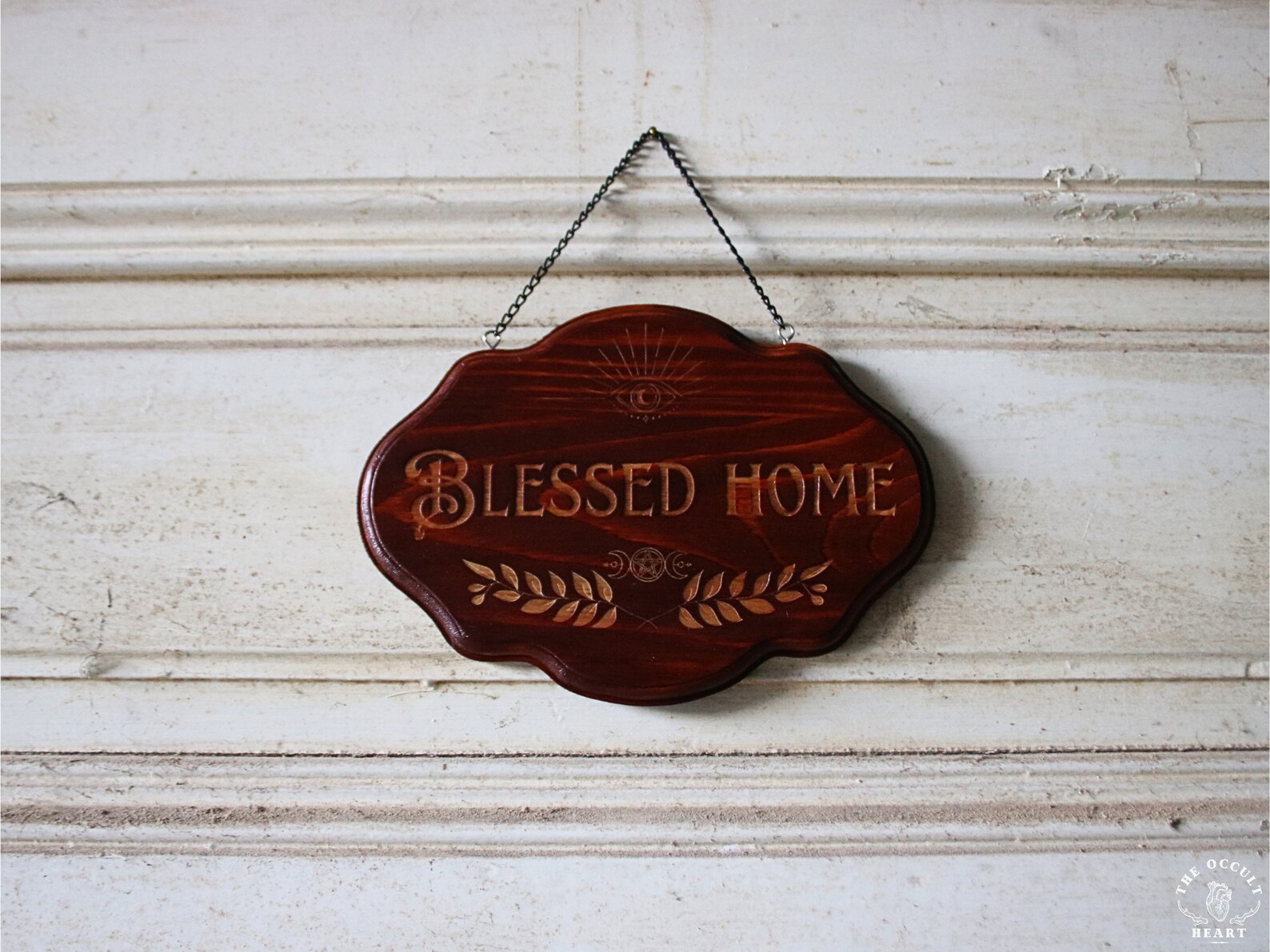 Magical Decorative Door Sign "blessed Home" Made of Pine Wood for ...