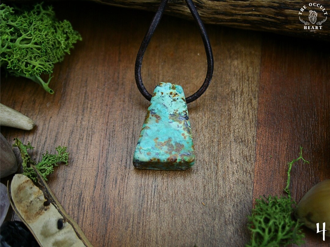 Necklace With Chrysocolla Diorite Tumbled Stone Healing Stone Talisman ...
