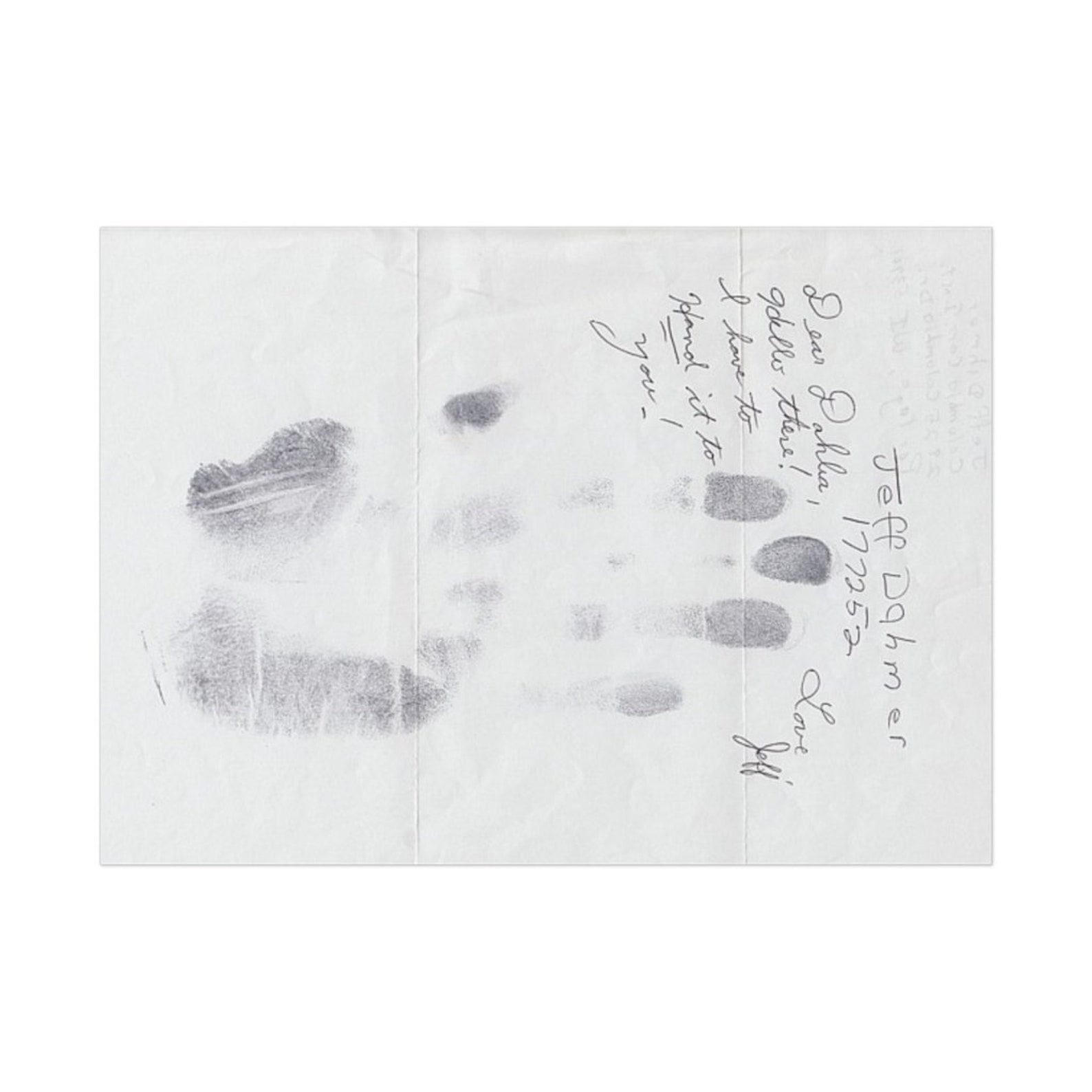 Jeffrey Dahmer Hand Autograph From Prison Jeffrey Dahmer - Etsy UK