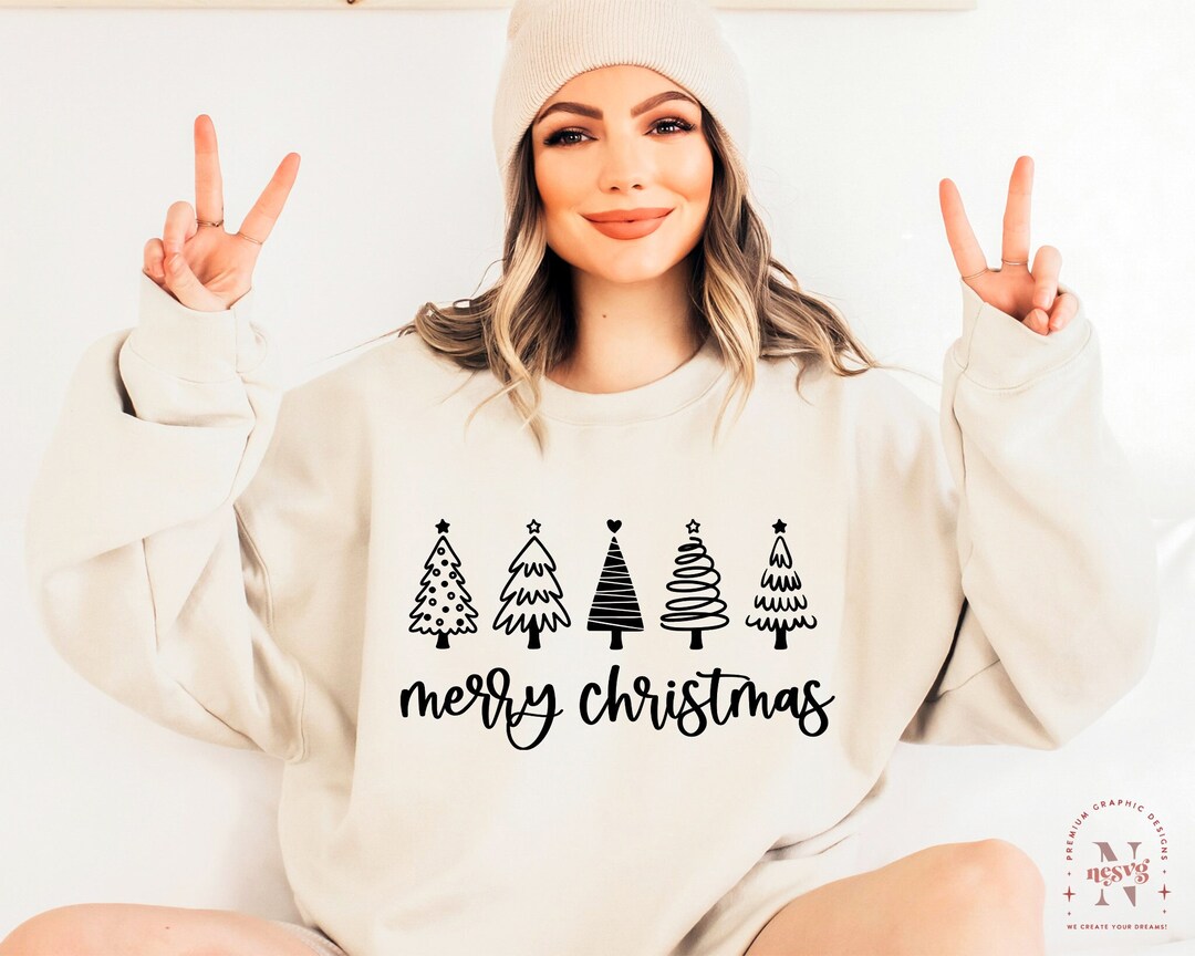 Sapin de Noël SVG : clipart joyeux Noël (téléchargement numérique ...